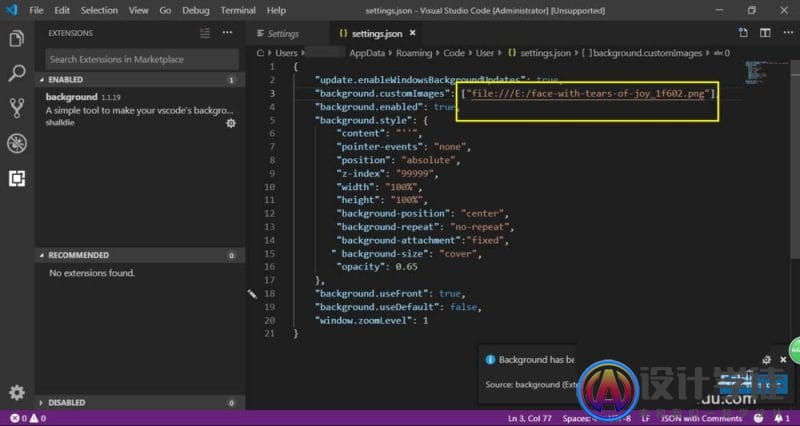 vscode怎么设置背景图片? | 设计学徒自学网